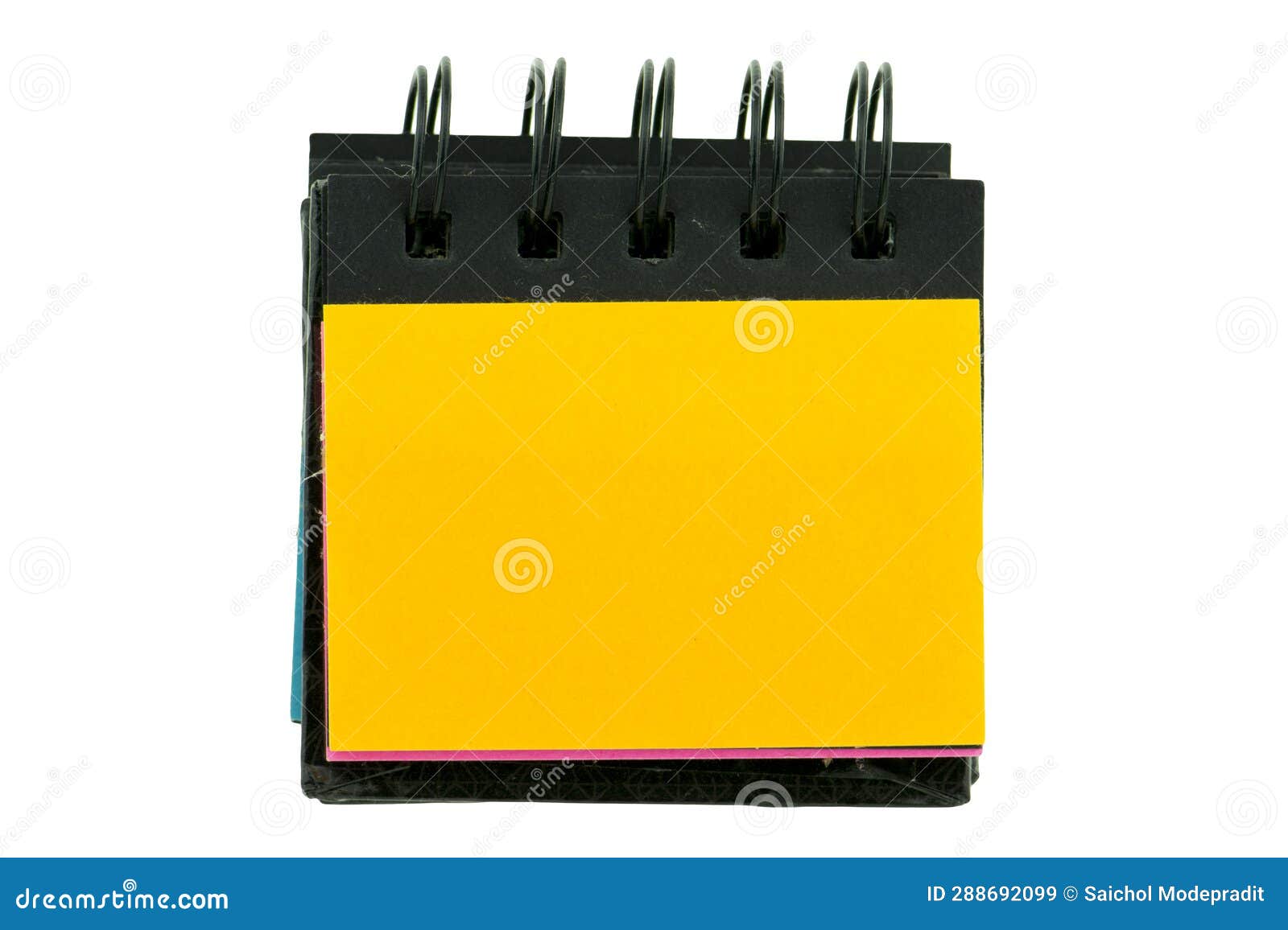 Ring Binder, Checked Note Paper Isolated on White Background Stock ...