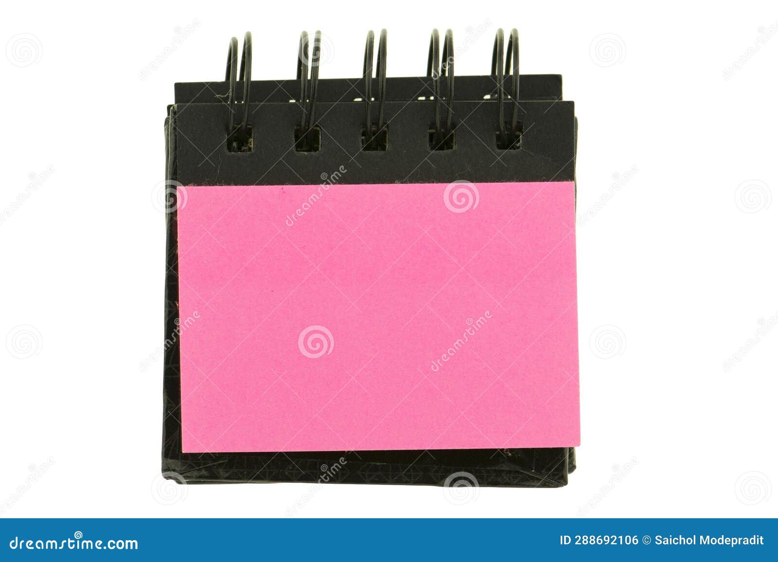 Ring Binder, Checked Note Paper Isolated on White Background Stock ...