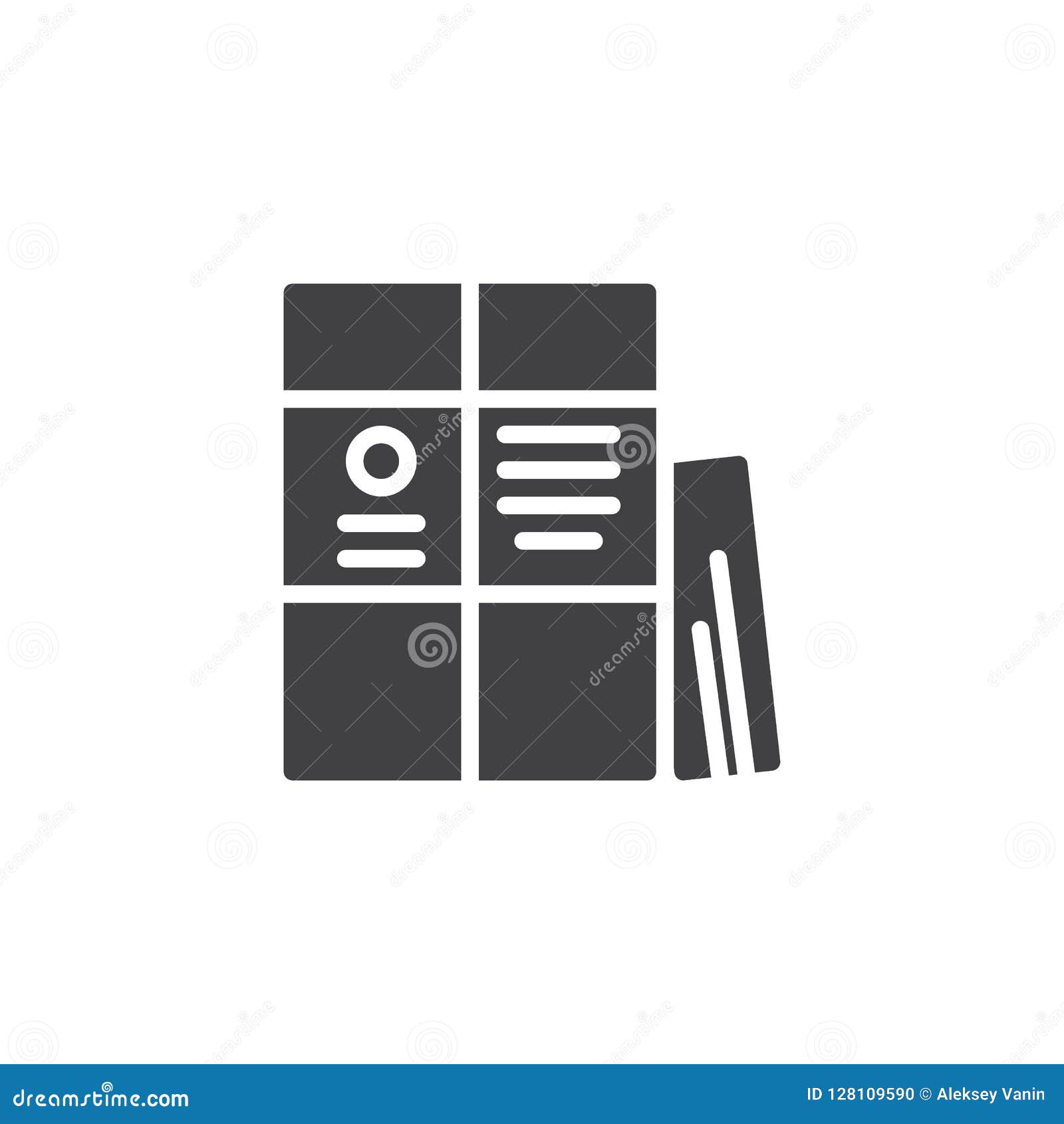 Ring Binders and Book Vector Icon Stock Vector - Illustration of folder ...