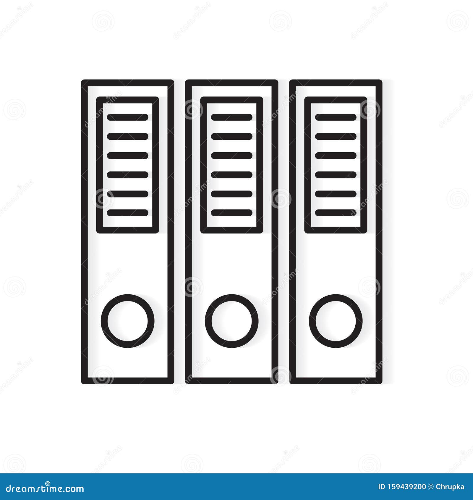 Ring binders icon stock vector. Illustration of document - 159439200