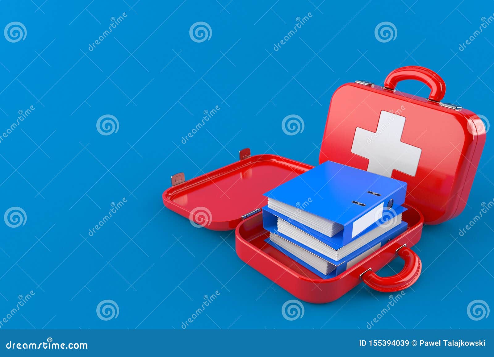 Ring Binders Inside First Aid Kit Stock Illustration - Illustration of ...