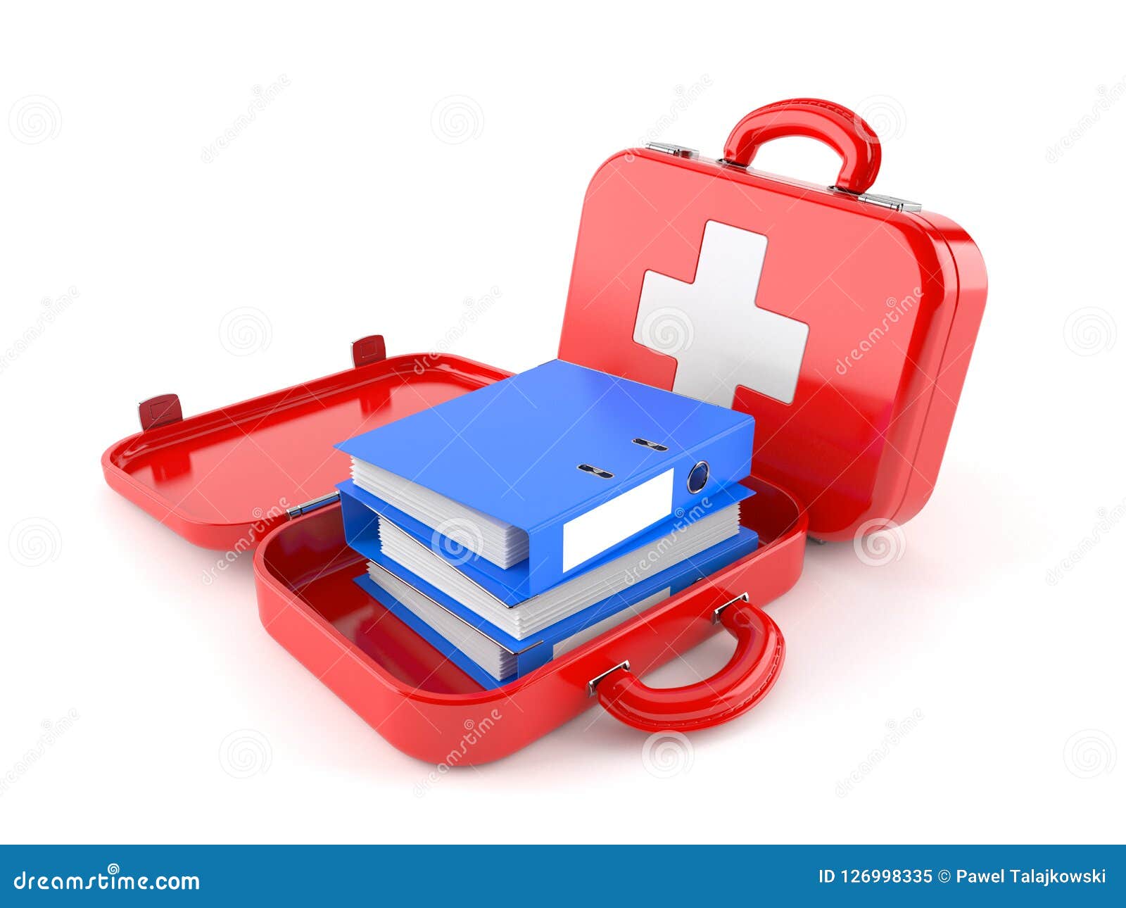 Ring Binders Inside First Aid Kit Stock Illustration - Illustration of ...