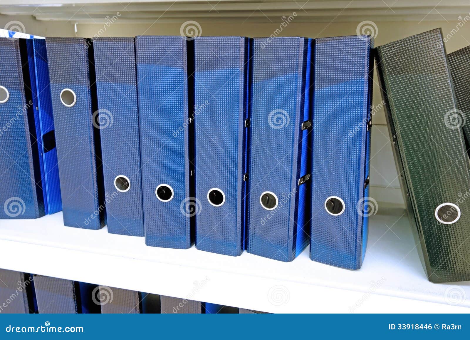 Ring binders on the shelf stock photo. Image of concepts - 33918446