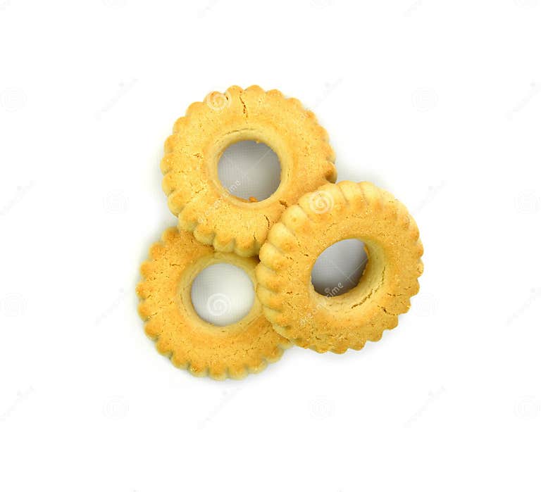 Ring Biscuits Pile Isolated Stock Image - Image of diet, confectionery ...