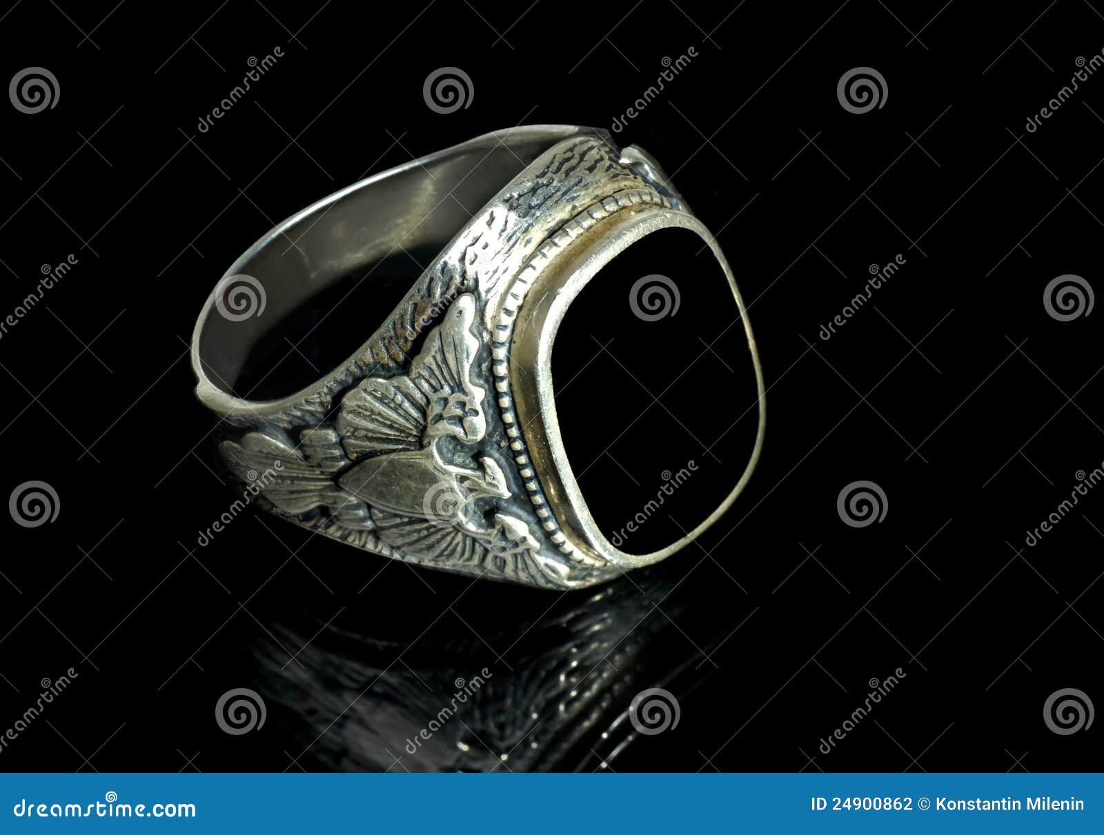 Ring on a black background stock photo. Image of close - 24900862