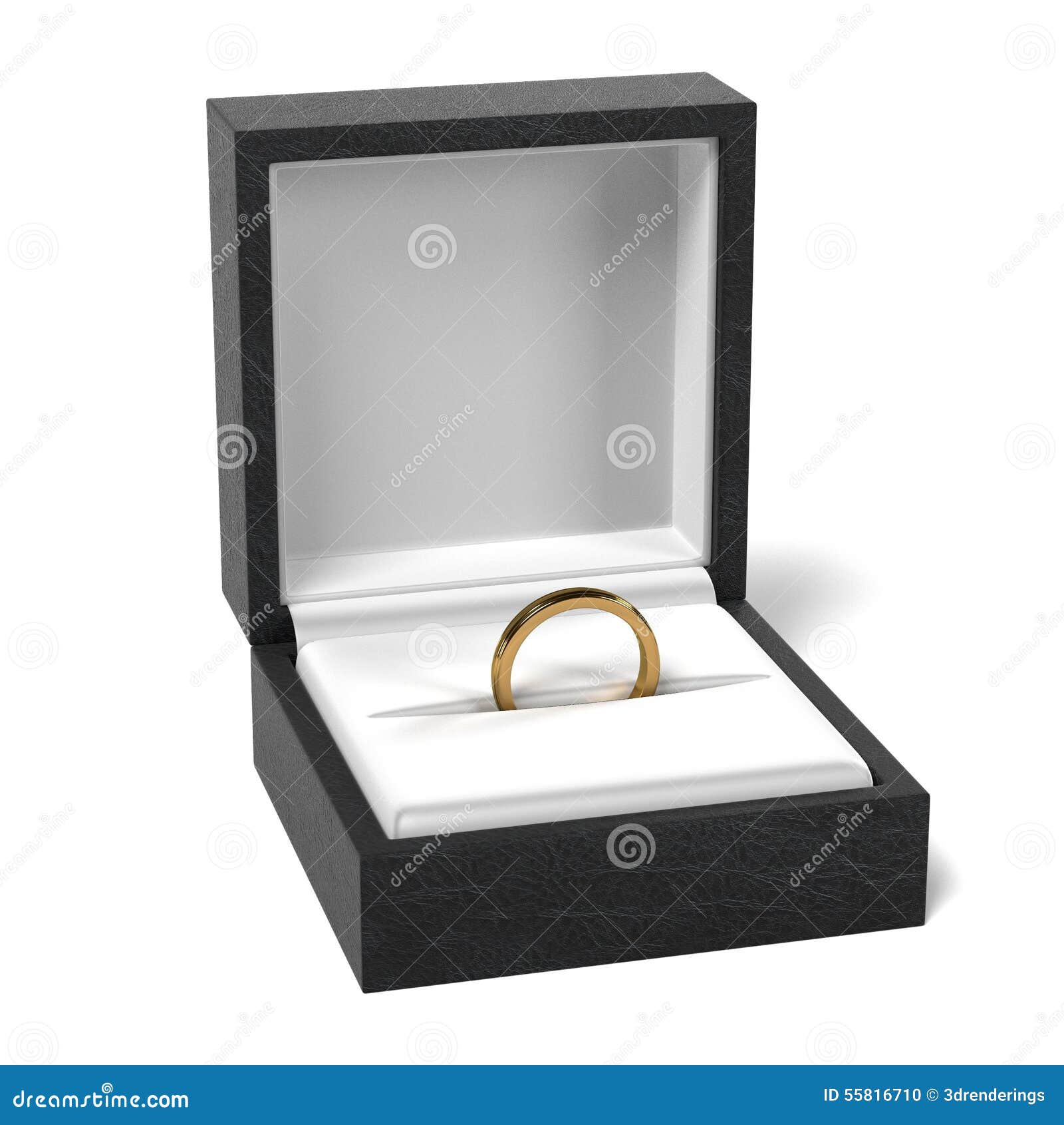 Ring in box stock illustration. Illustration of finger - 55816710