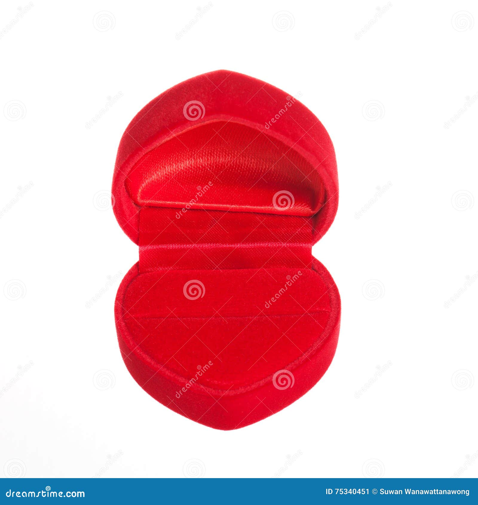 Ring Box Empty Isolated on White Background Stock Image - Image of ...