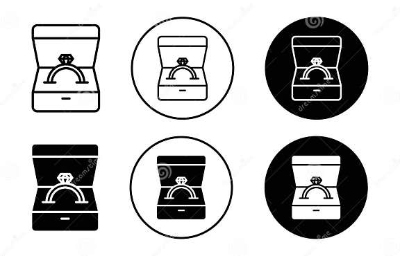 Ring box icon stock illustration. Illustration of vector - 325375410