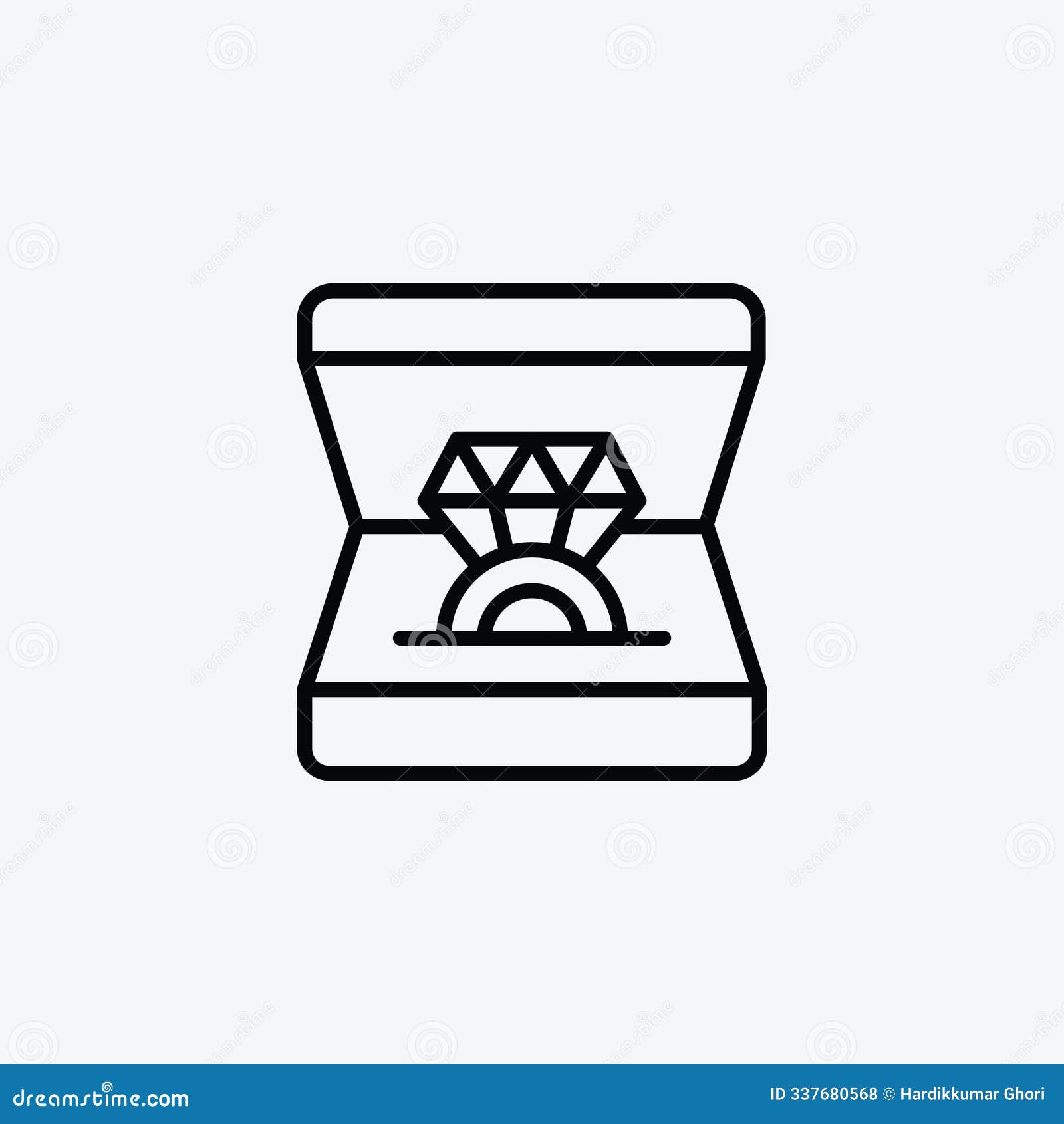 Ring Boxline in Thin Line Black Color. Flat Simple Vector Symbols ...