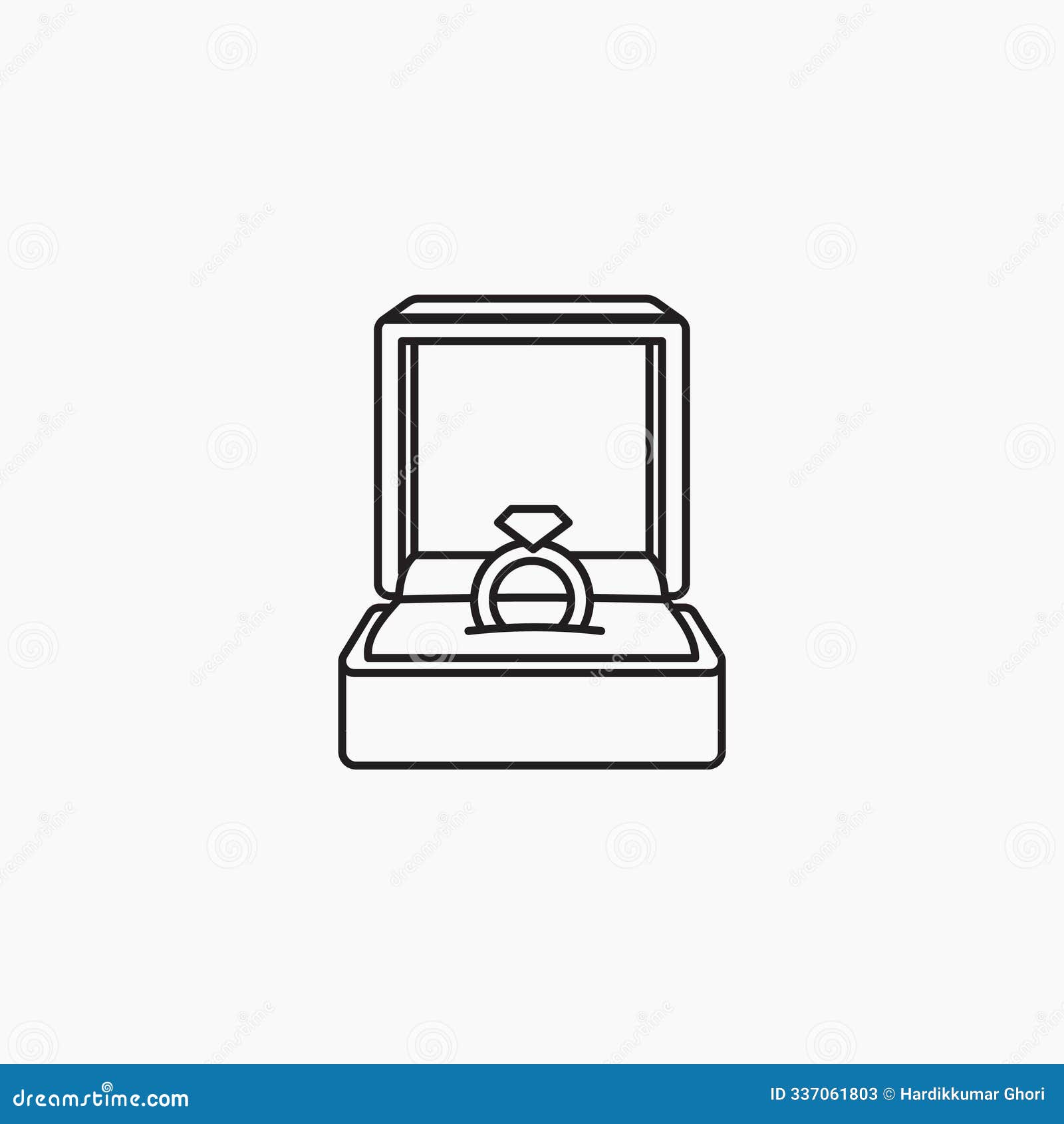 Ring Boxline in Thin Line Black Color. Flat Simple Vector Symbols ...