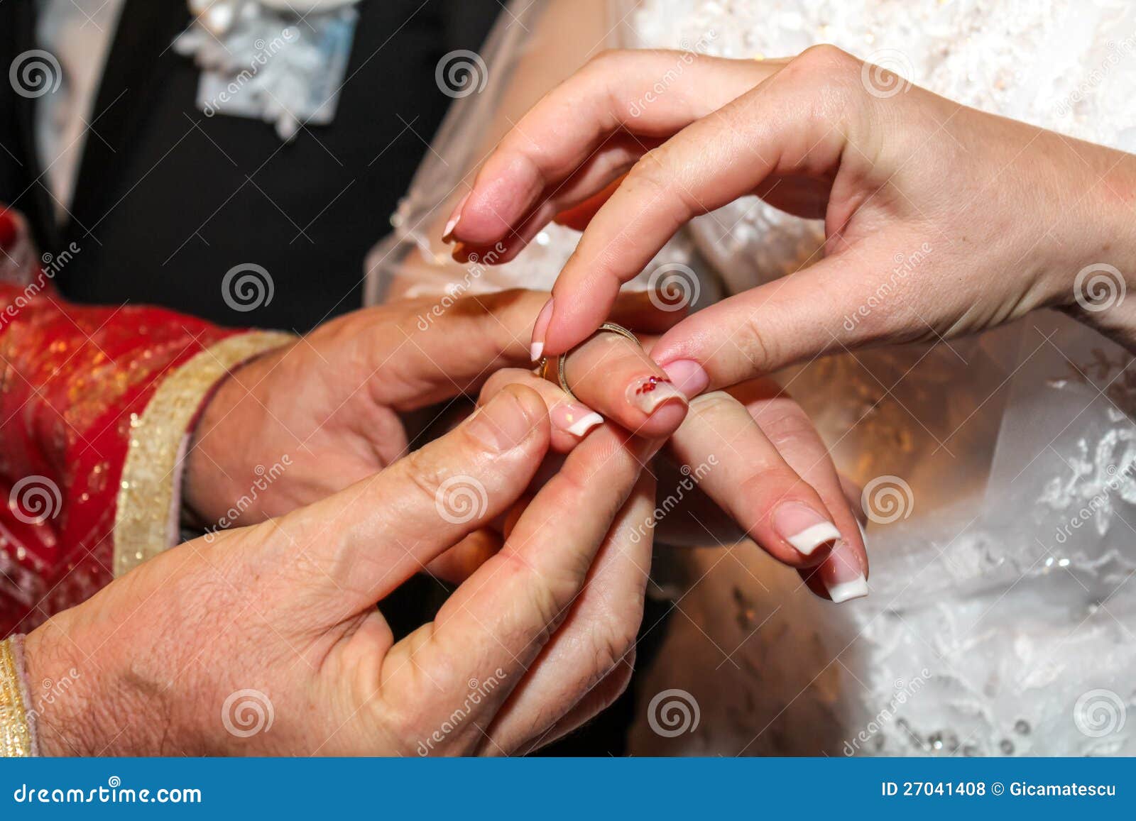 Ring on bride s finger stock photo. Image of forever - 27041408