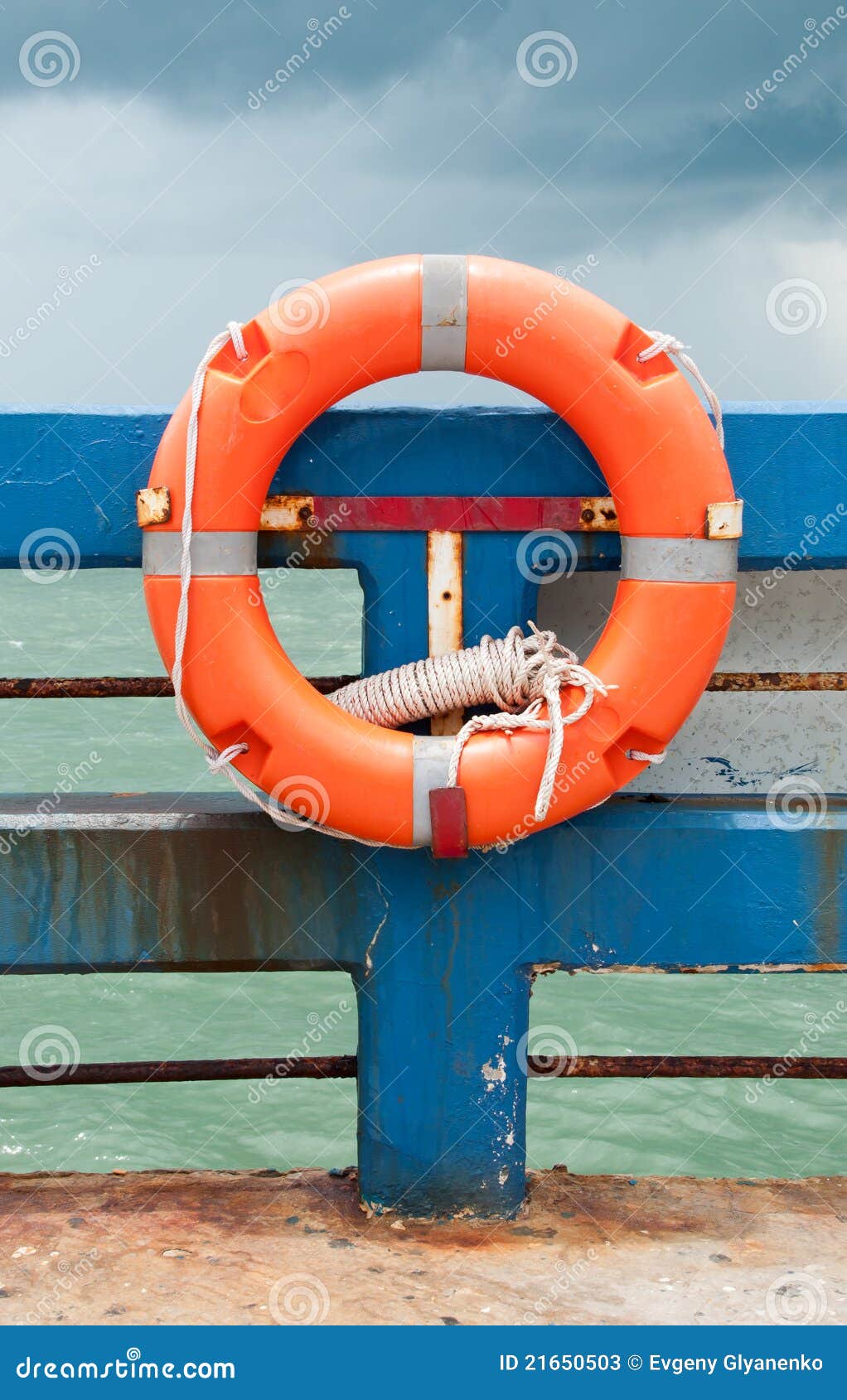 Ring Buoy stock image. Image of nautical, fixed, lifebuoy - 21650503