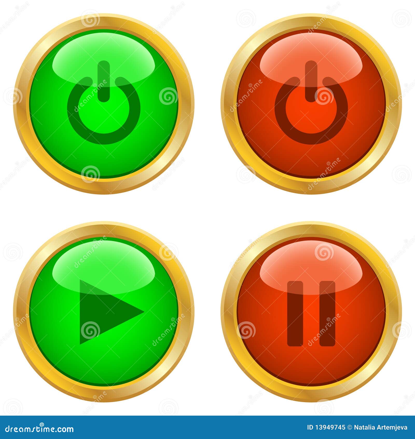 Ring buttons for web stock vector. Illustration of element - 13949745