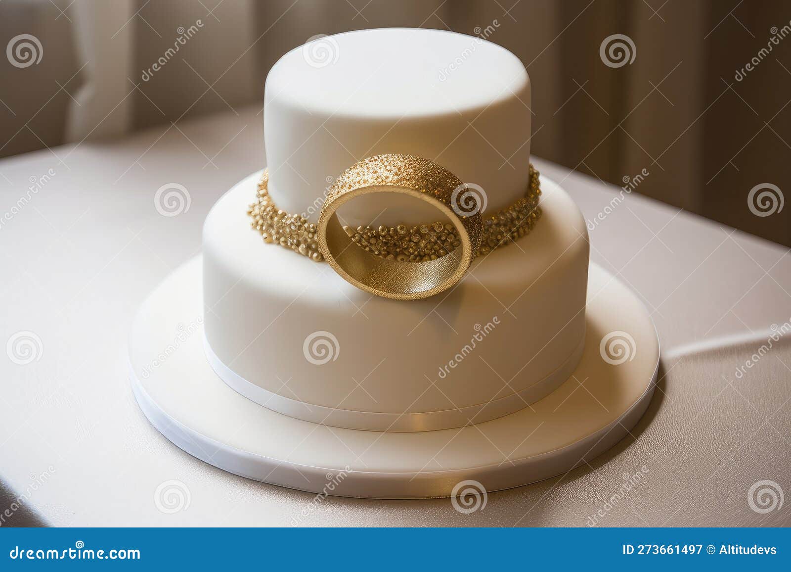 Ring Cake with Simple, Modern Design and Luxurious Sparkle Stock ...