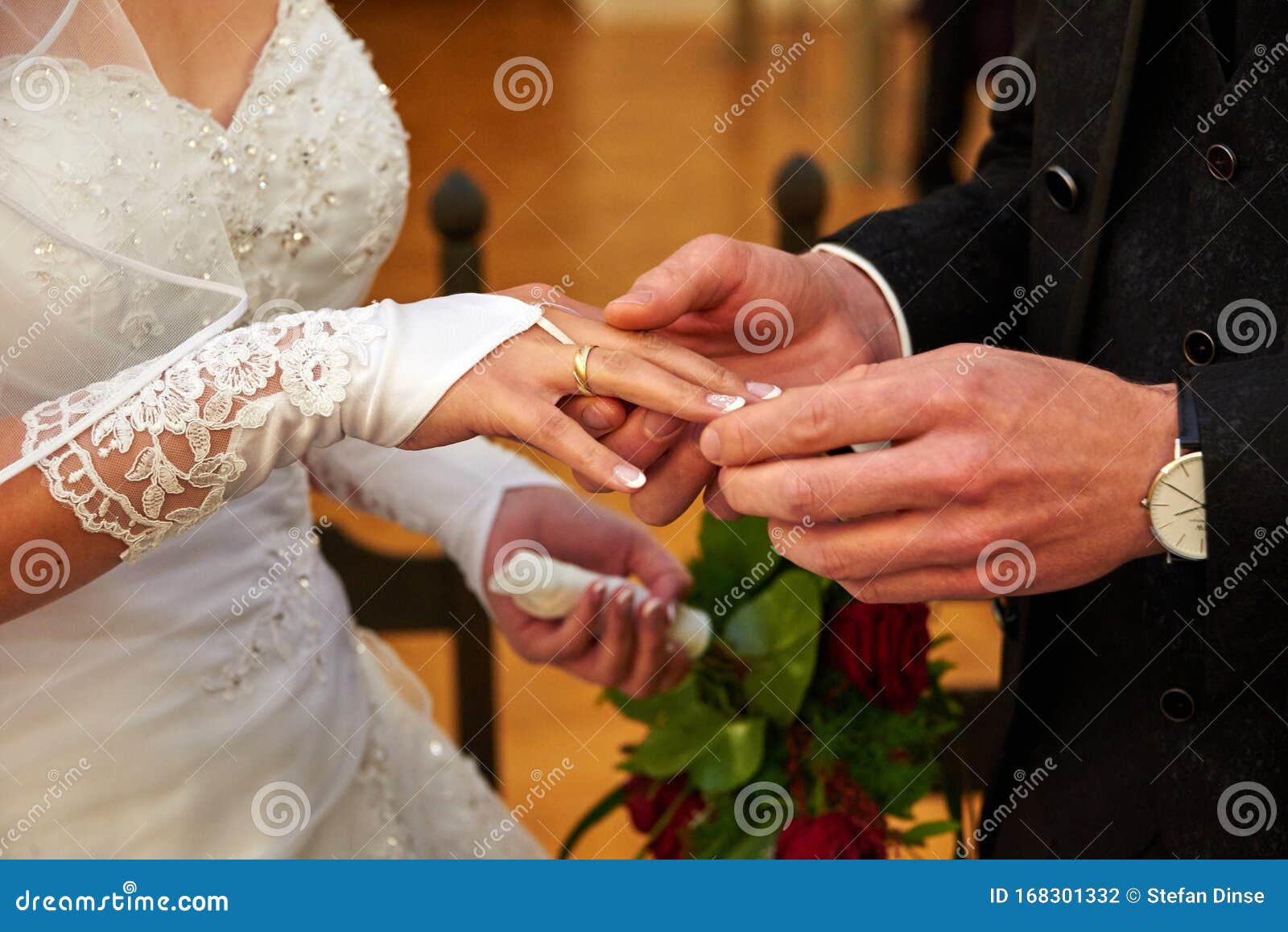 Ring Changing Ceromony while Wedding Stock Photo - Image of human ...