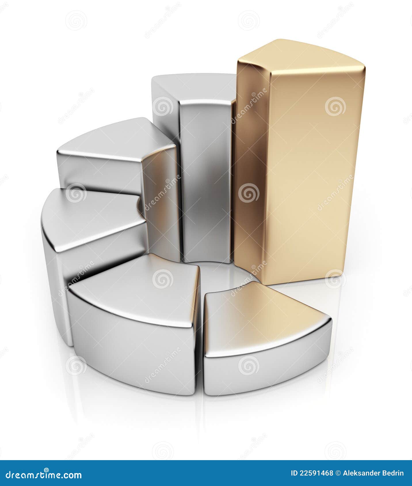 Ring Chart. Business Diagram 3D Stock Illustration - Illustration of ...