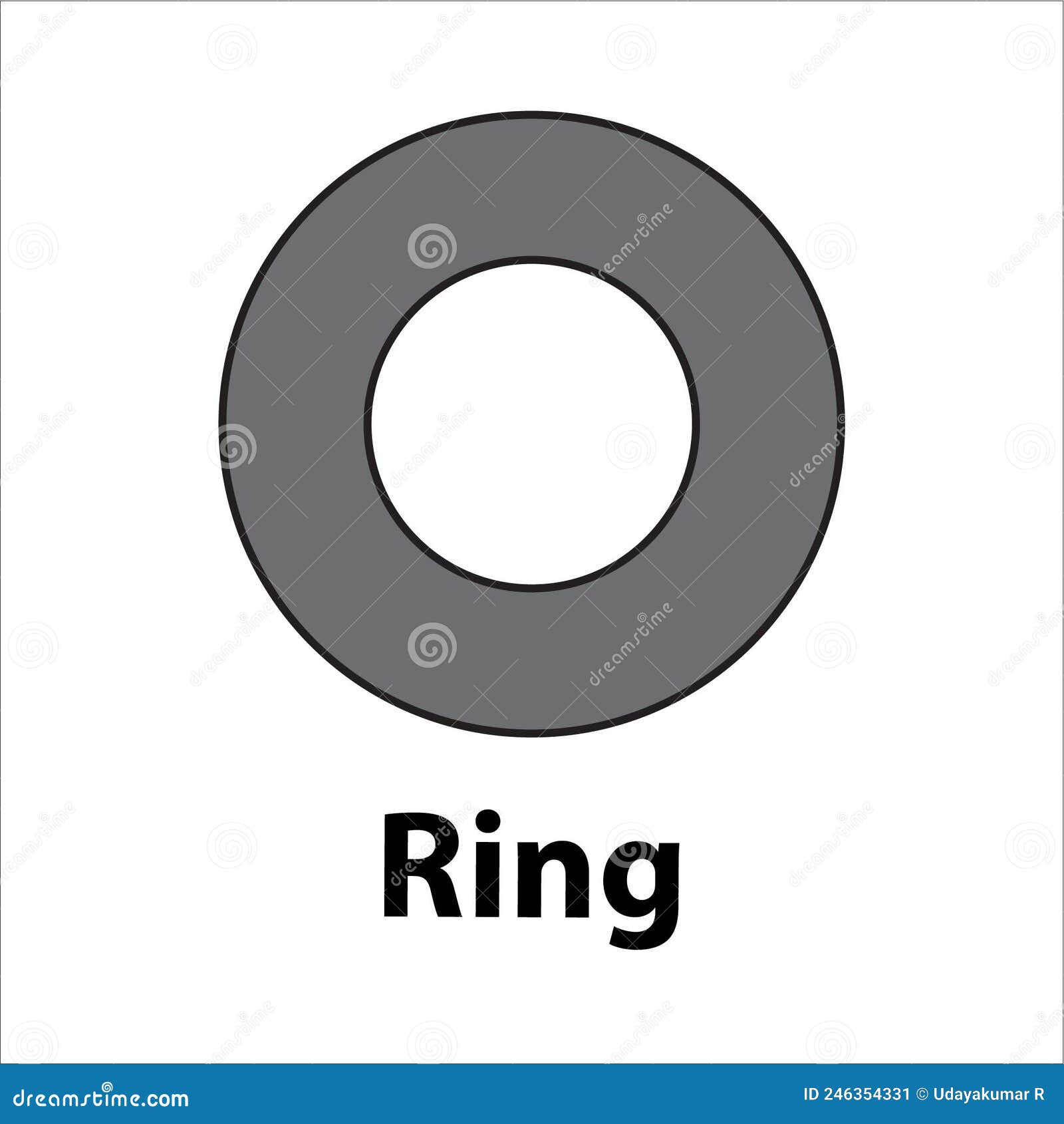 Ring Circle Ring Gray Color Vector Stock Vector - Illustration of disc ...