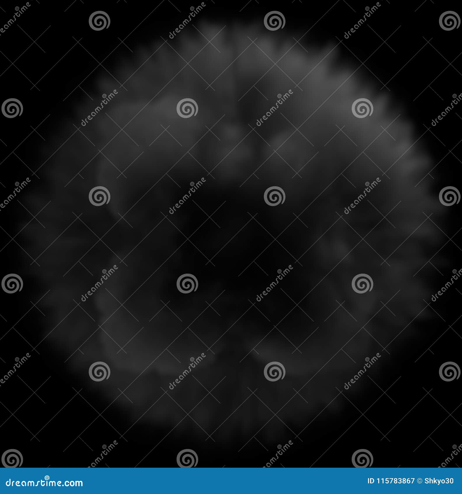 Ring of Dark and Thick Smoke Top View Stock Illustration - Illustration ...