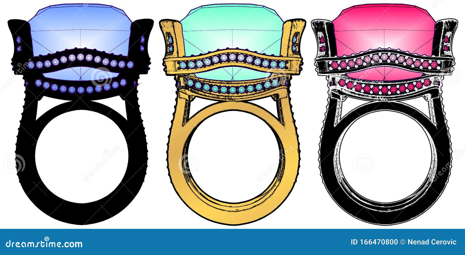 Ring with Diamond Crystal Vector Stock Illustration - Illustration of ...