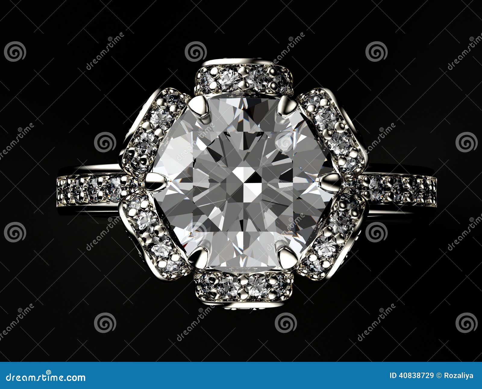 Ring with Diamond. Jewelry Background Stock Image - Image of shine ...