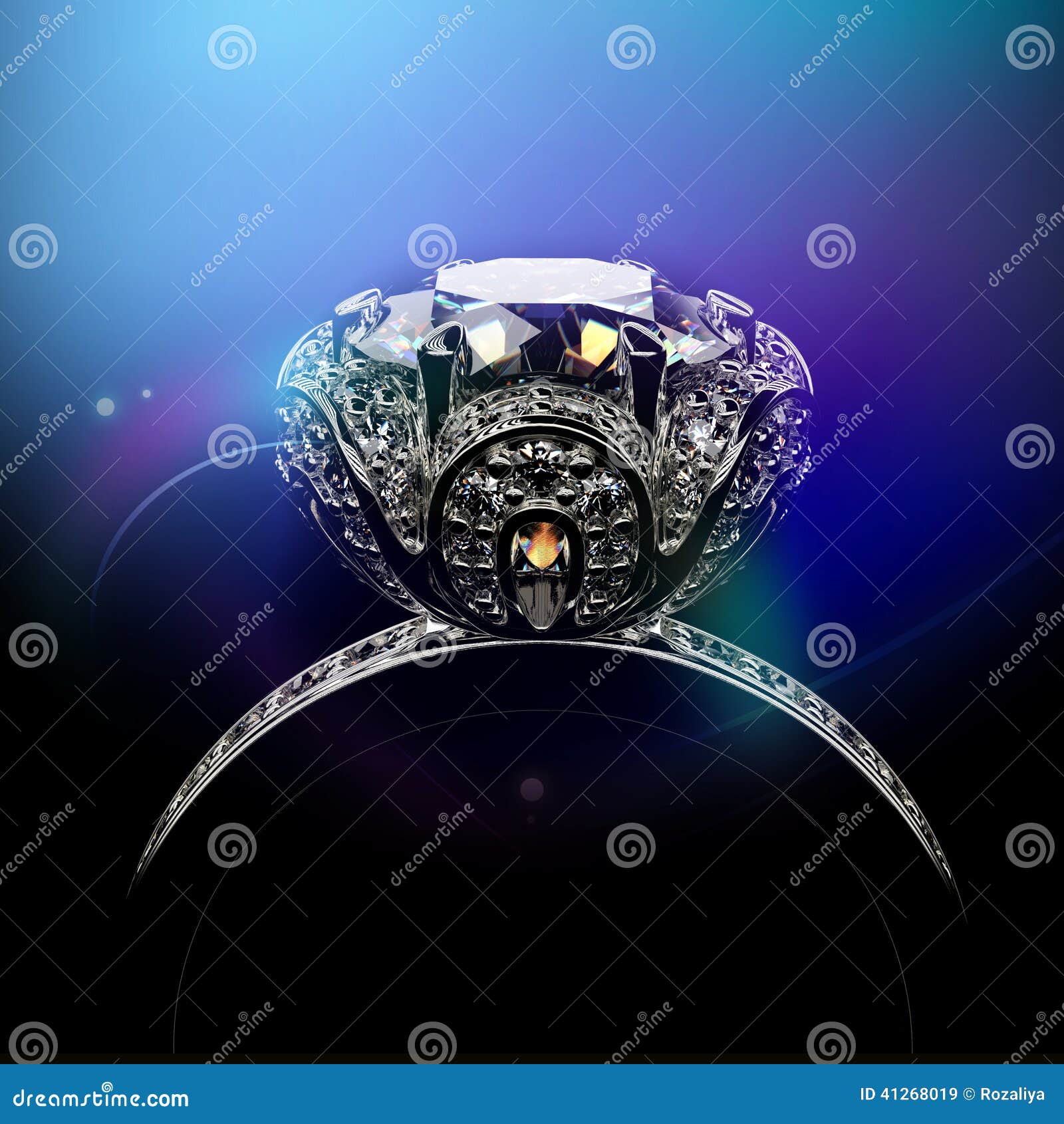 Ring with Diamond. Jewelry Background Stock Illustration - Illustration ...
