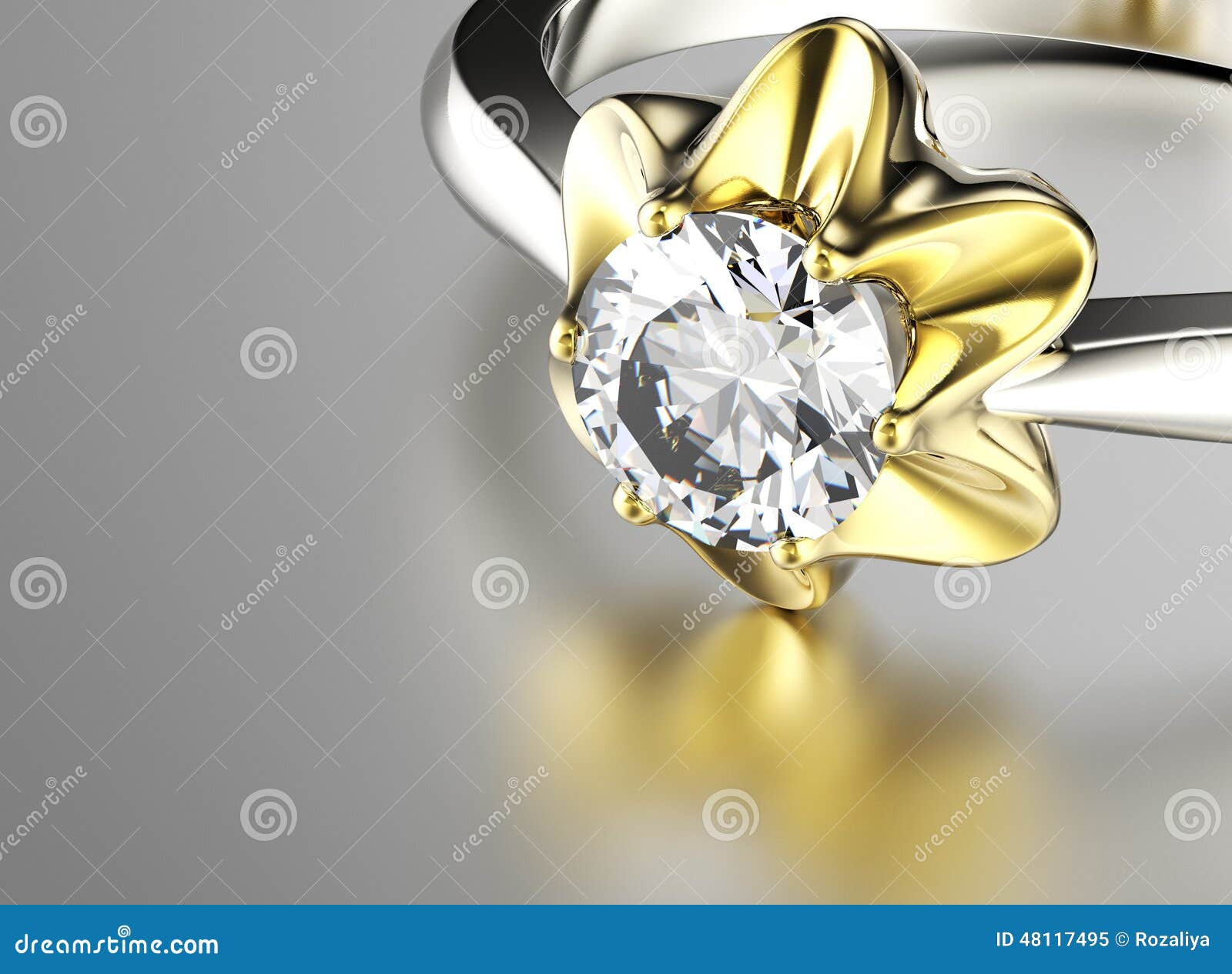Ring with Diamond. Jewelry Background Stock Illustration - Illustration ...