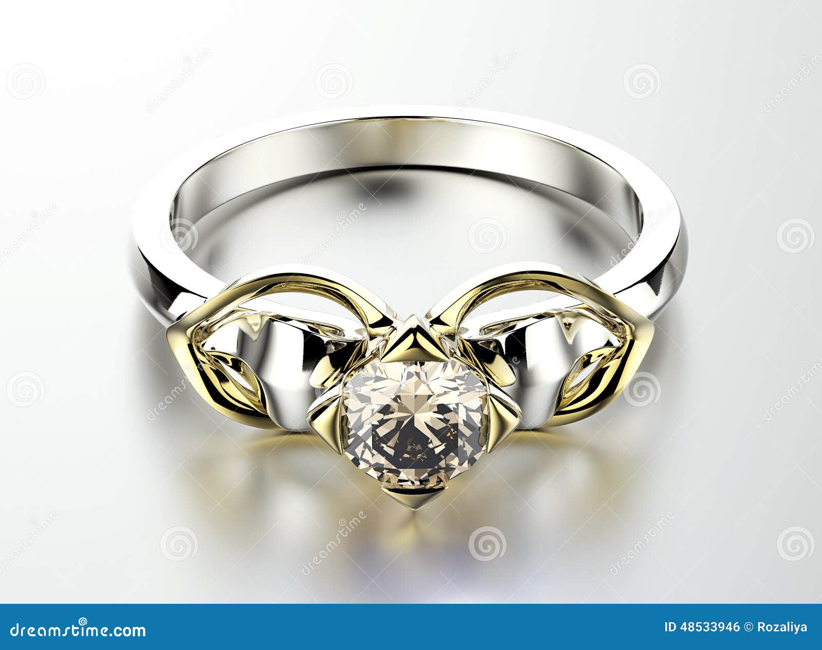 Ring with Diamond. Jewelry Background Stock Photo - Image of glisten ...
