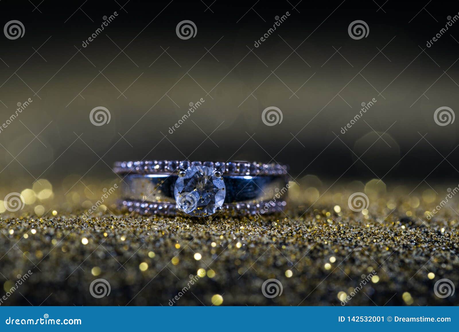 Ring with diamonds stock image. Image of decoration - 142532001