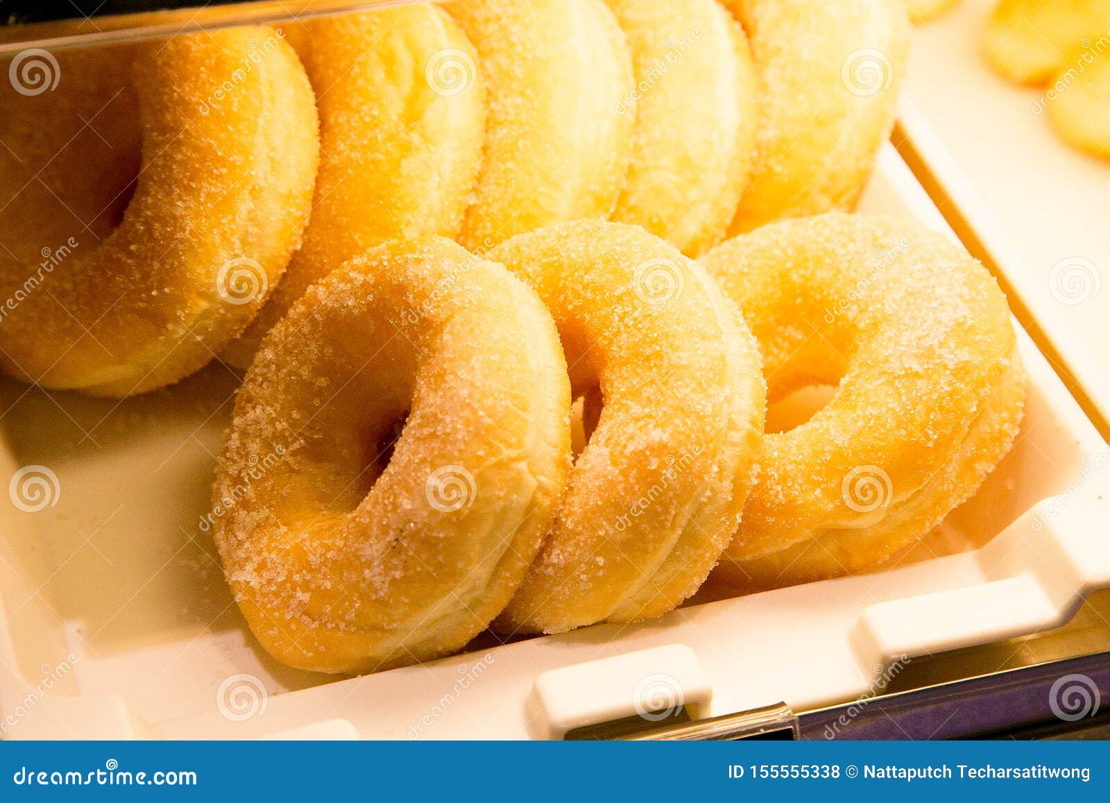 Ring Doughnut Fresh from the Bakery with Sprinkle Sweets and Icing on ...