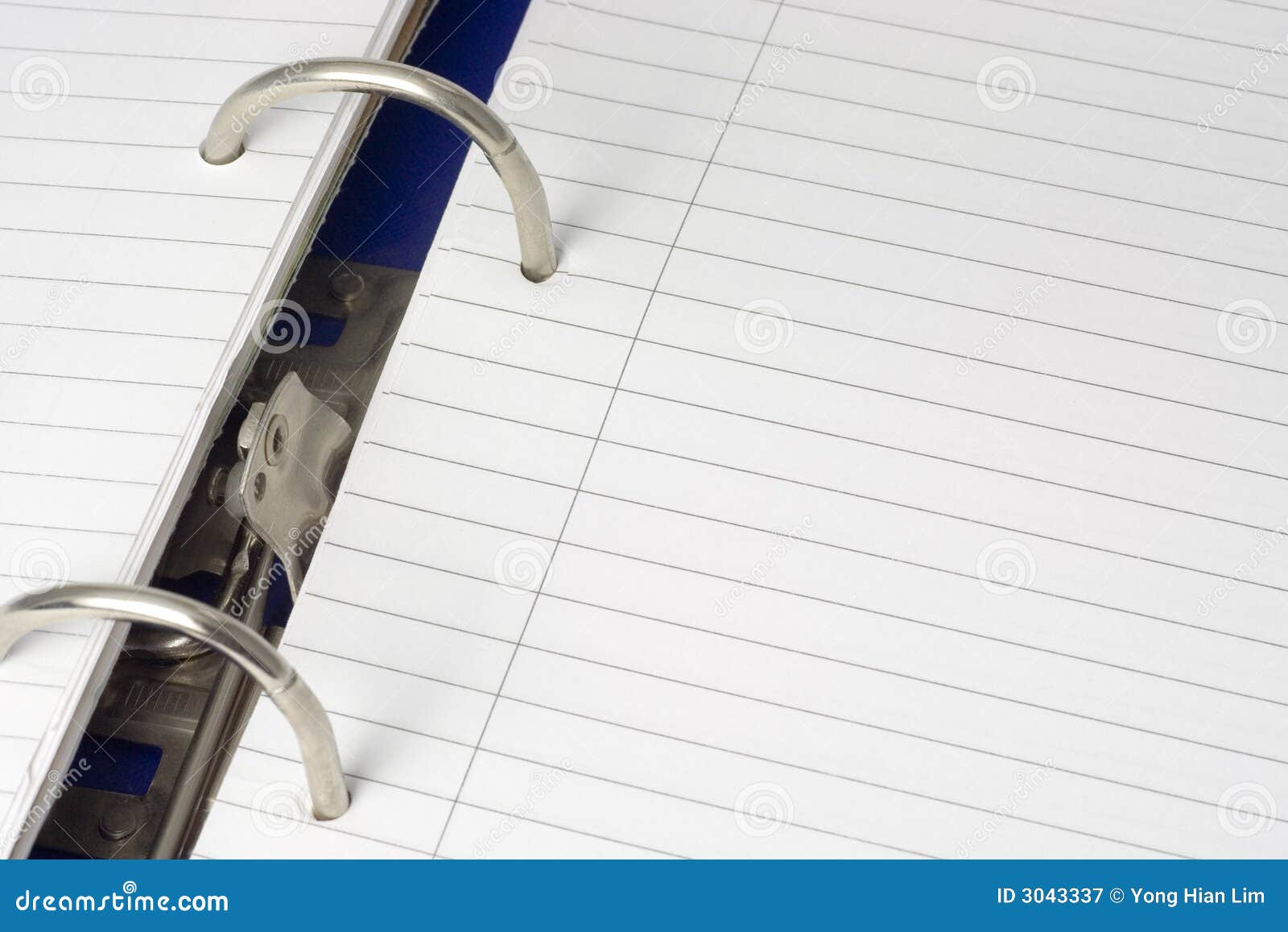 Ring File with Writing Paper Stock Image - Image of notes, ring: 3043337