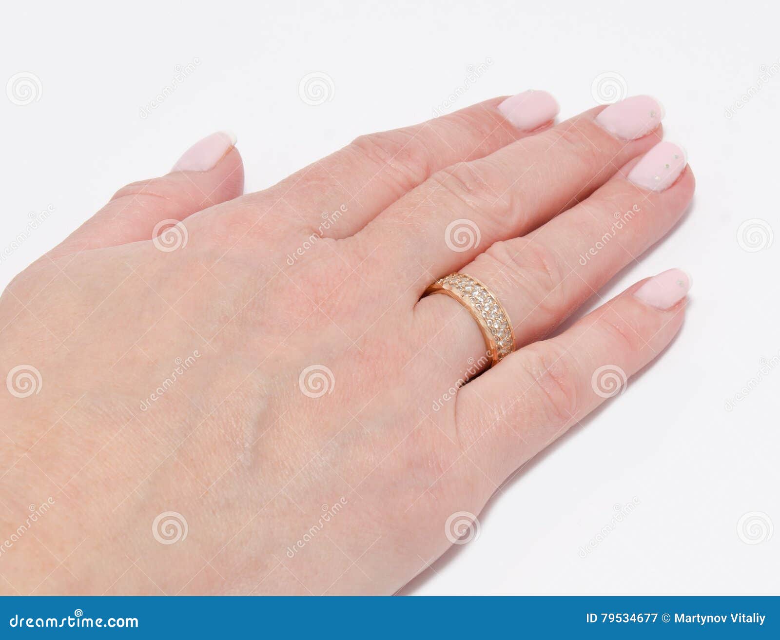 Ring on a finger stock image. Image of isolated, nails - 79534677