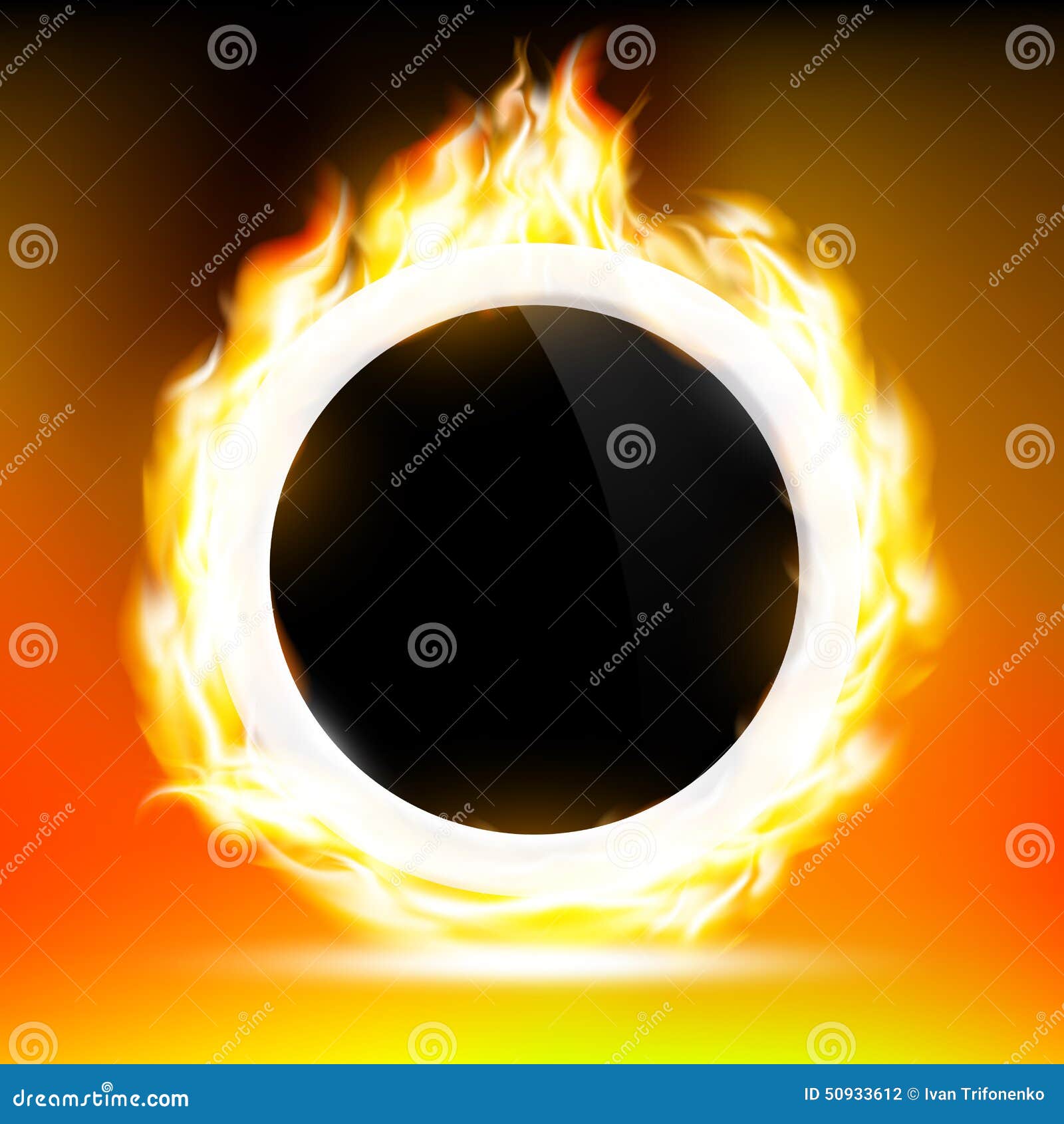 Ring of Fire stock vector. Illustration of flame, burn - 50933612