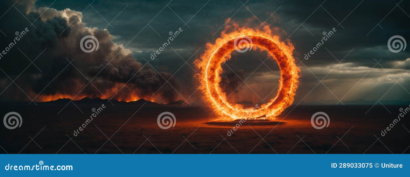 Ring of fire stock illustration. Illustration of fiery - 289033075