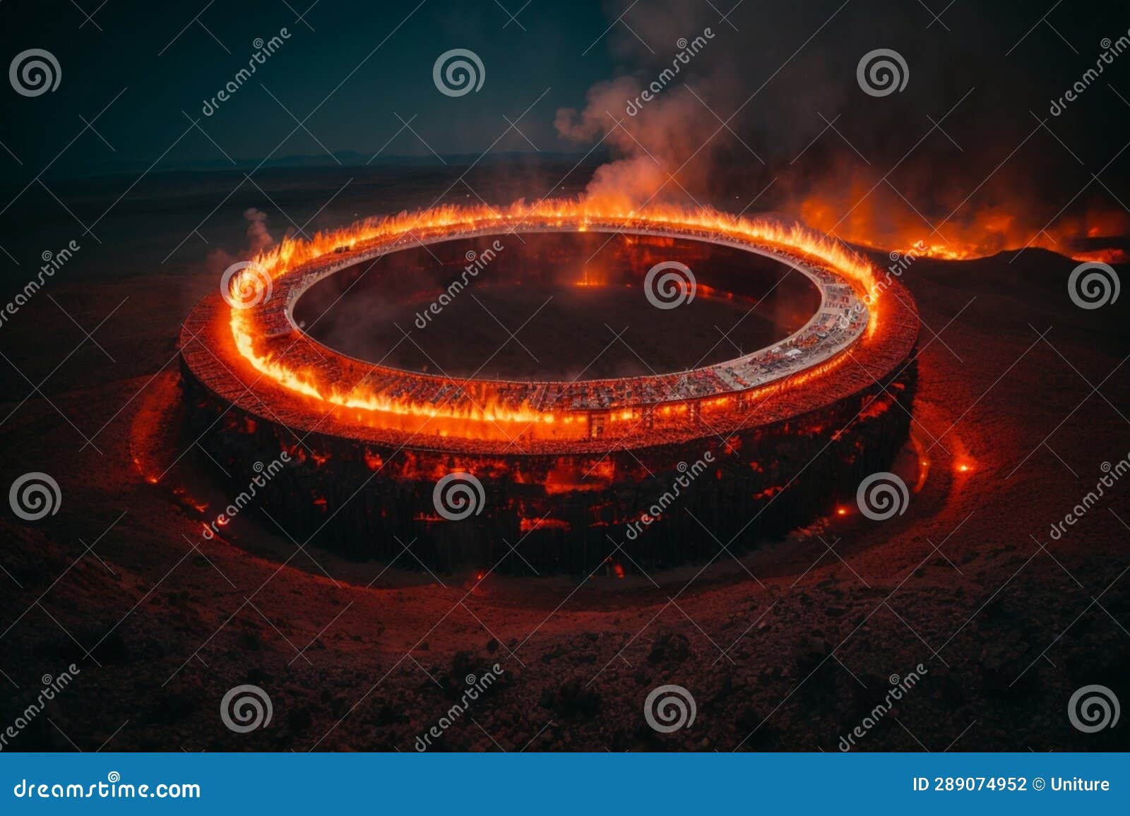 Ring of fire stock illustration. Illustration of heat - 289074952