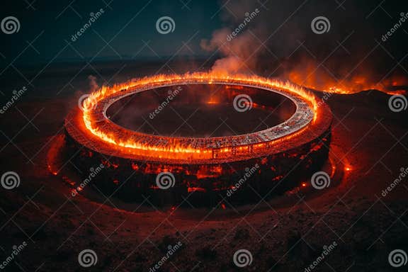 Ring of fire stock illustration. Illustration of heat - 289074952