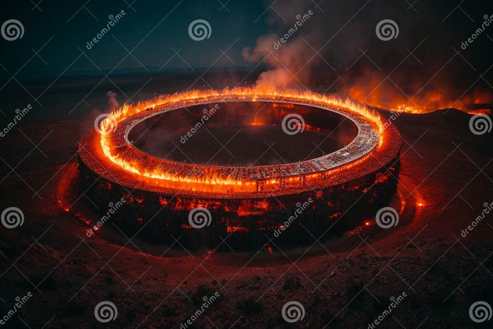 Ring of fire stock illustration. Illustration of heat - 289074952