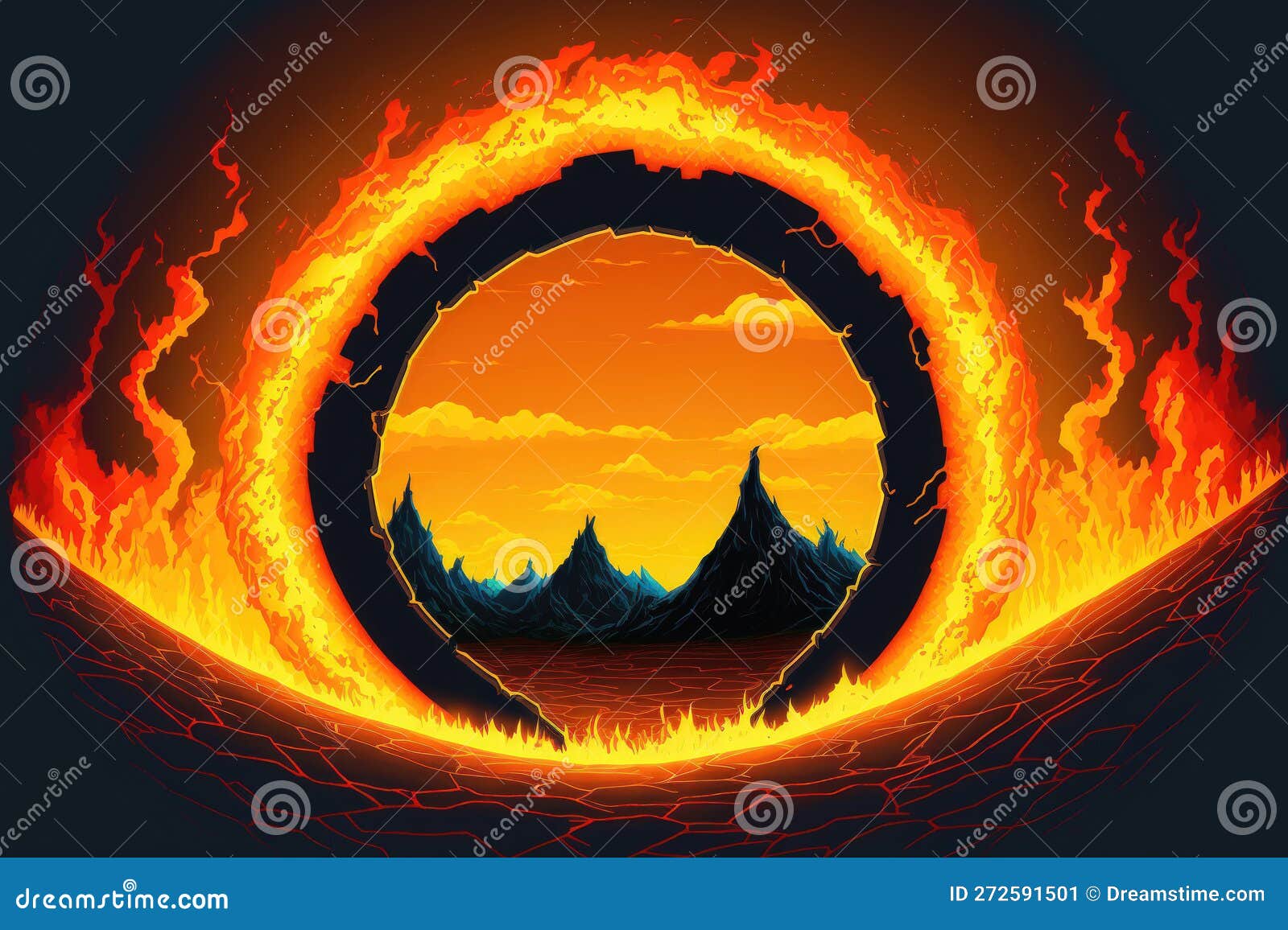 Ring of fire stock illustration. Illustration of wallpaper - 272591501
