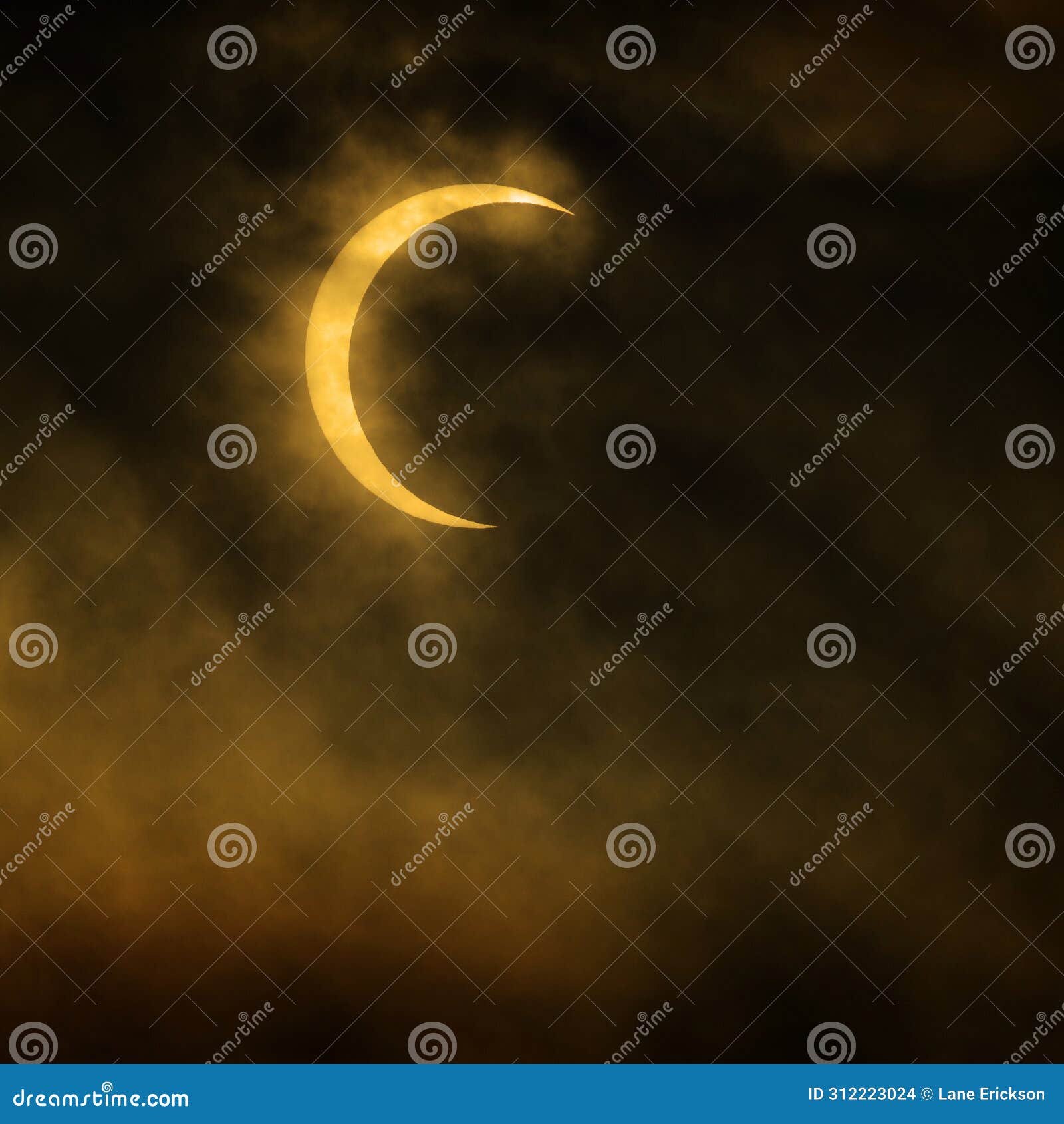 Ring of Fire Eclipse of Moon with Clouds Details Stock Photo - Image of ...