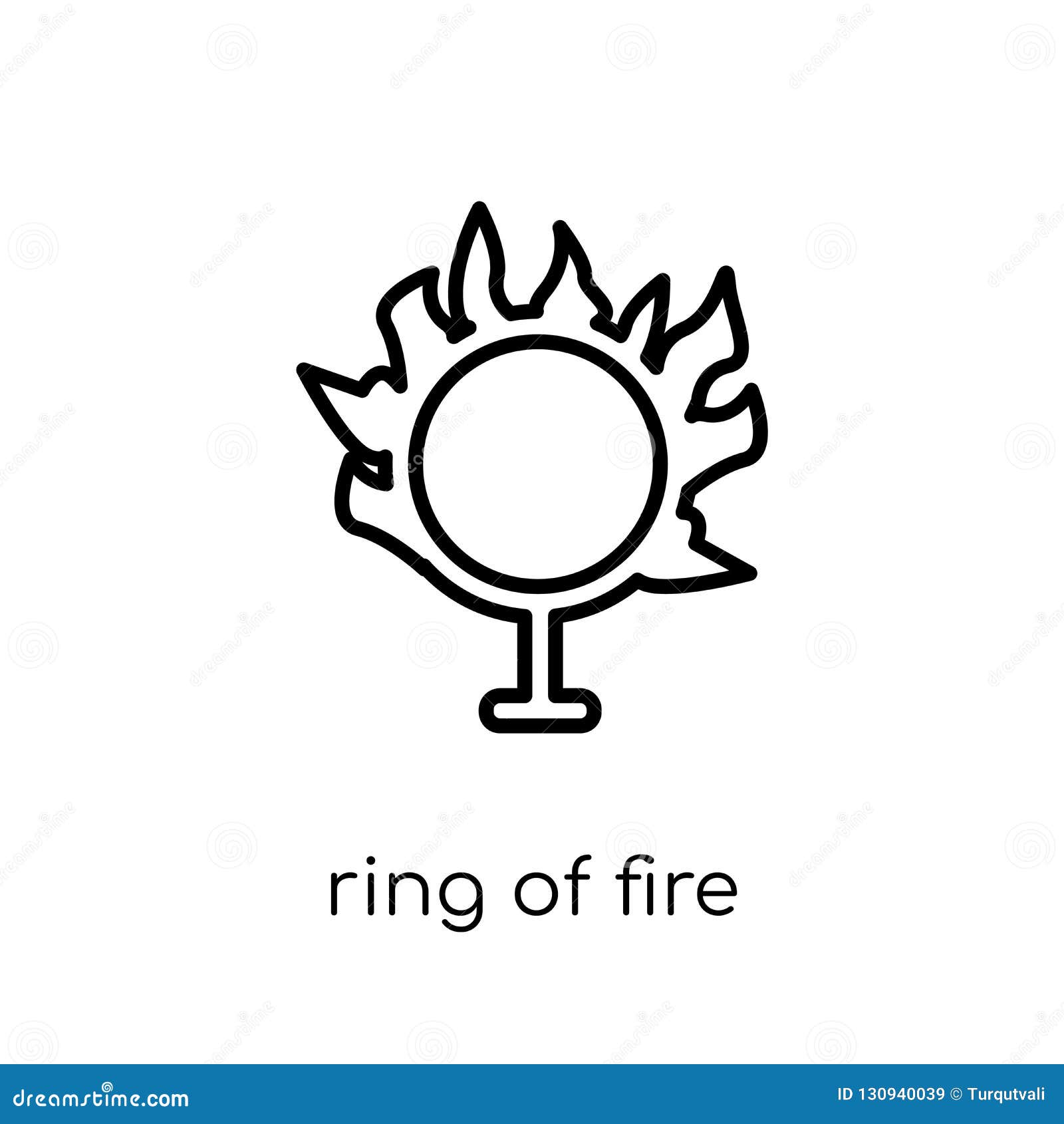 Ring of Fire Icon from Circus Collection. Stock Vector - Illustration ...