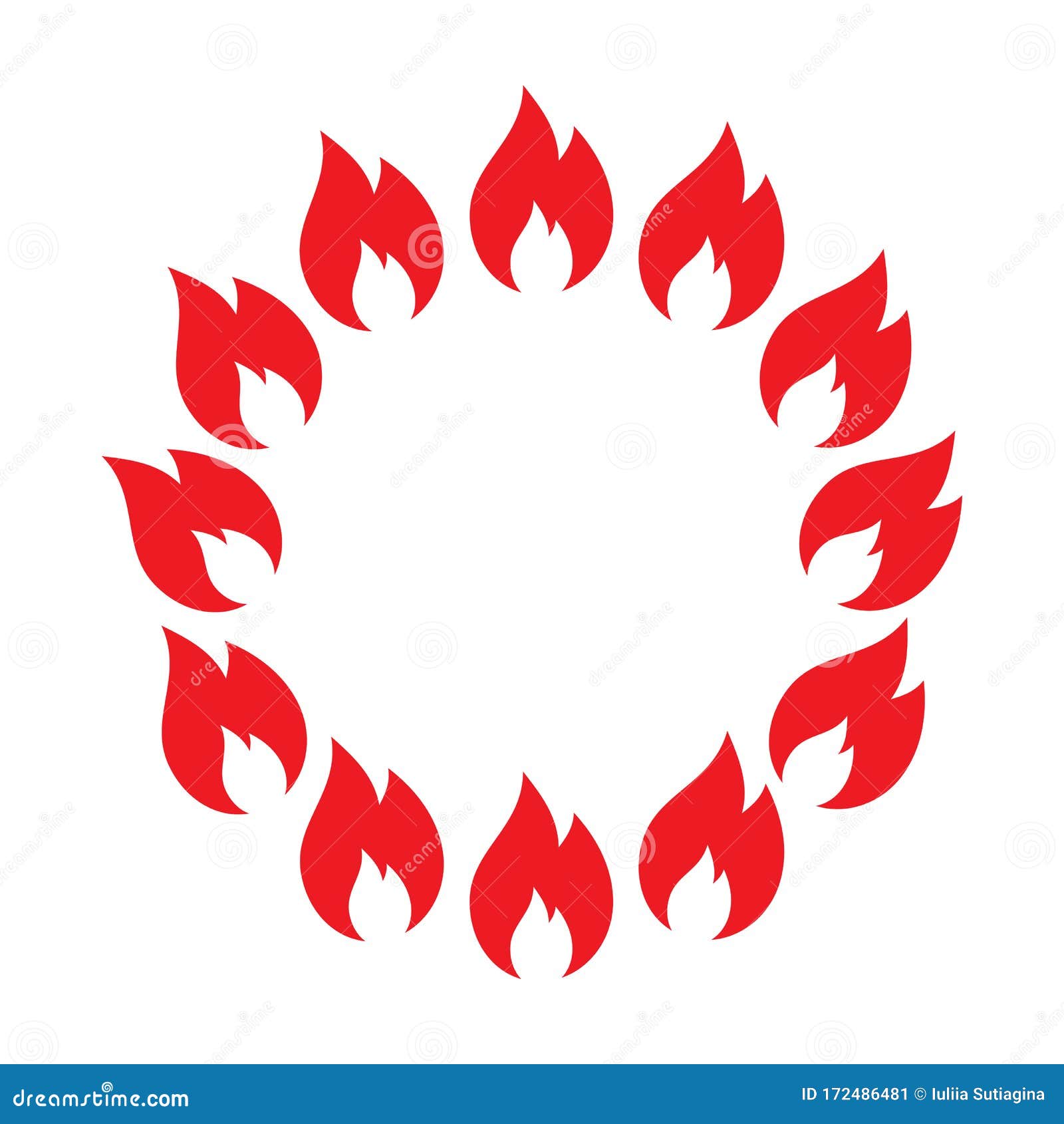 Ring of Fire Icon. Frame of Red Flame. Burning Bonfire. Hot, Dangerous ...