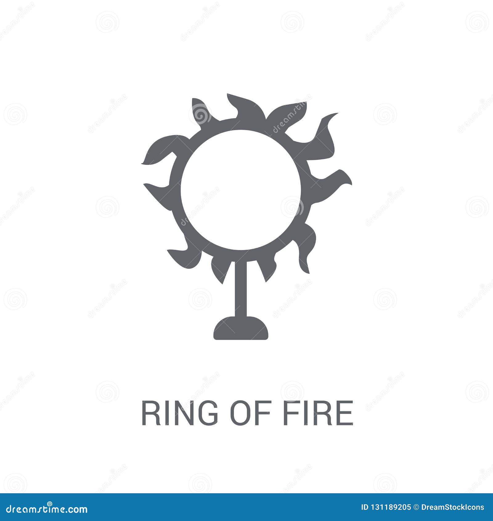 Ring of Fire Icon. Trendy Ring of Fire Logo Concept on White Background ...