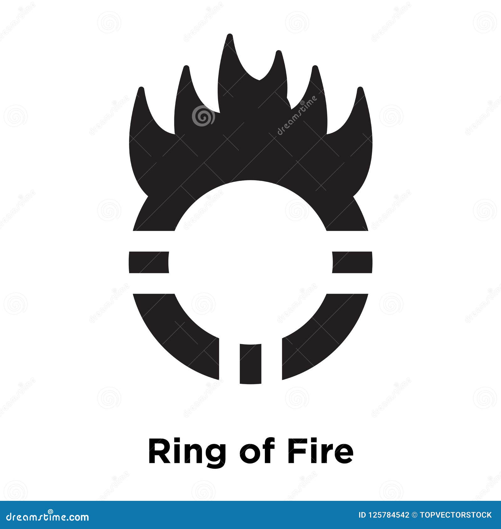 Ring of Fire Icon Vector Isolated on White Background, Logo Concept of ...