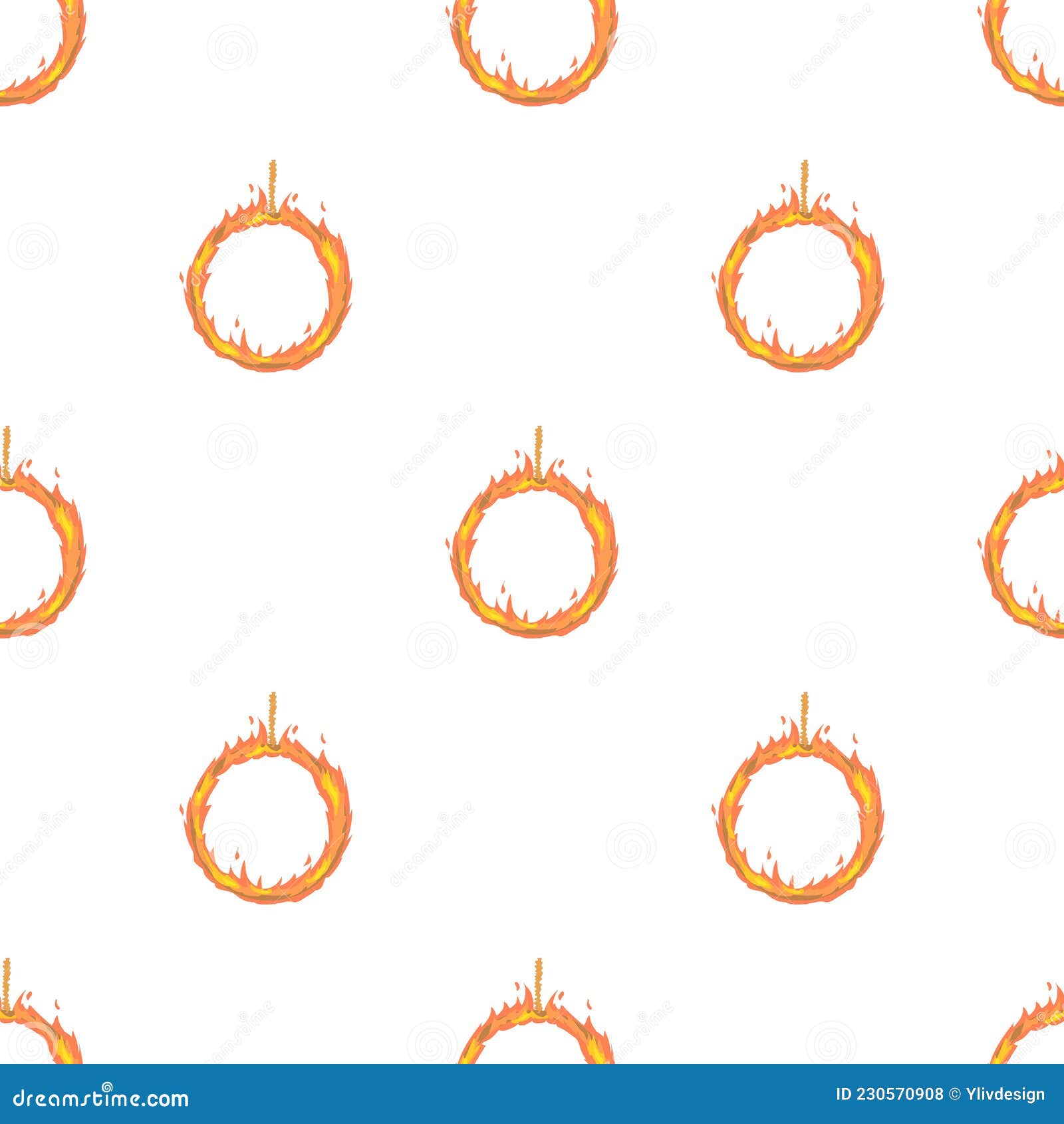 Ring of Fire Pattern Seamless Vector Stock Illustration - Illustration ...