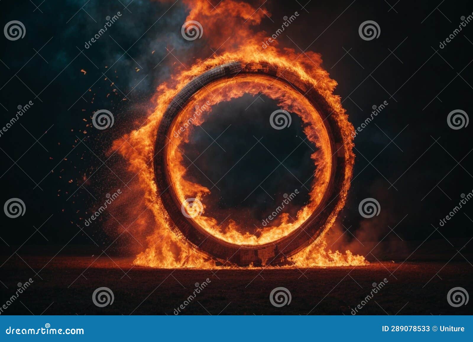 Ring of fire stock illustration. Illustration of burst - 289078533