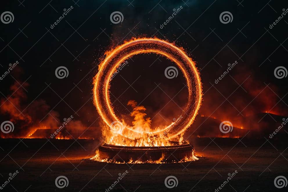 Ring of fire stock photo. Image of fiery, inferno, blazing - 289078542