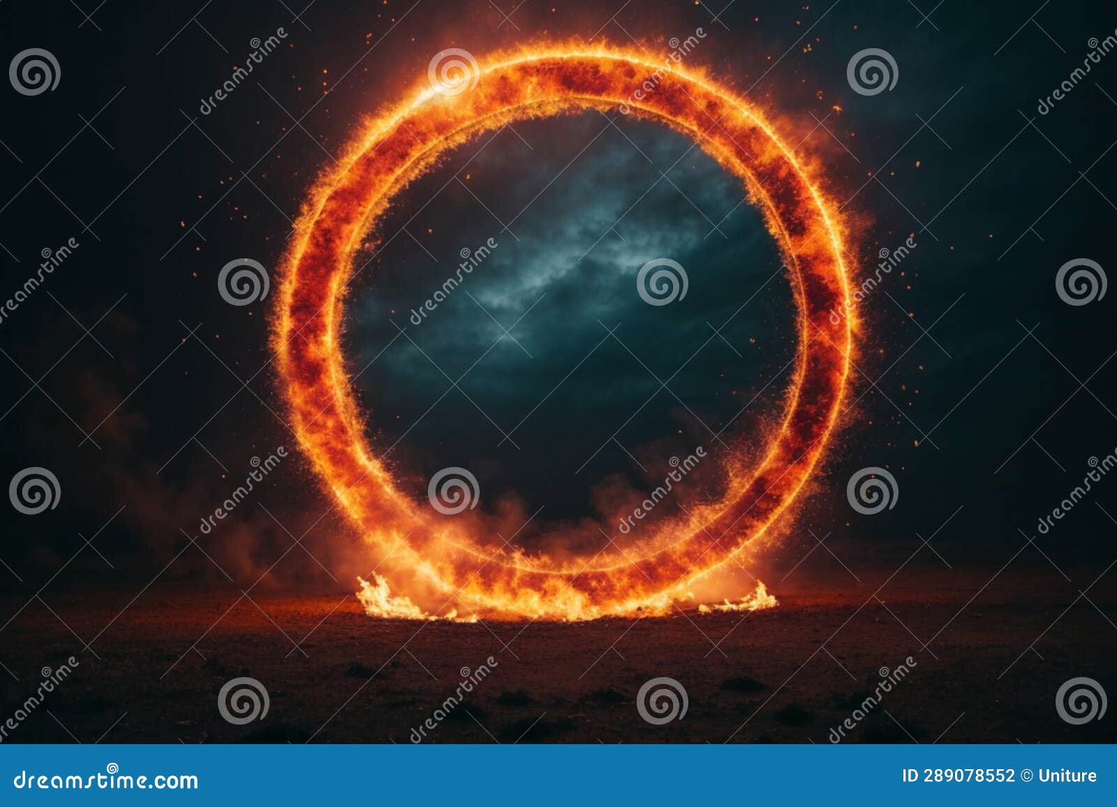 Ring of fire stock illustration. Illustration of fiery - 289078552