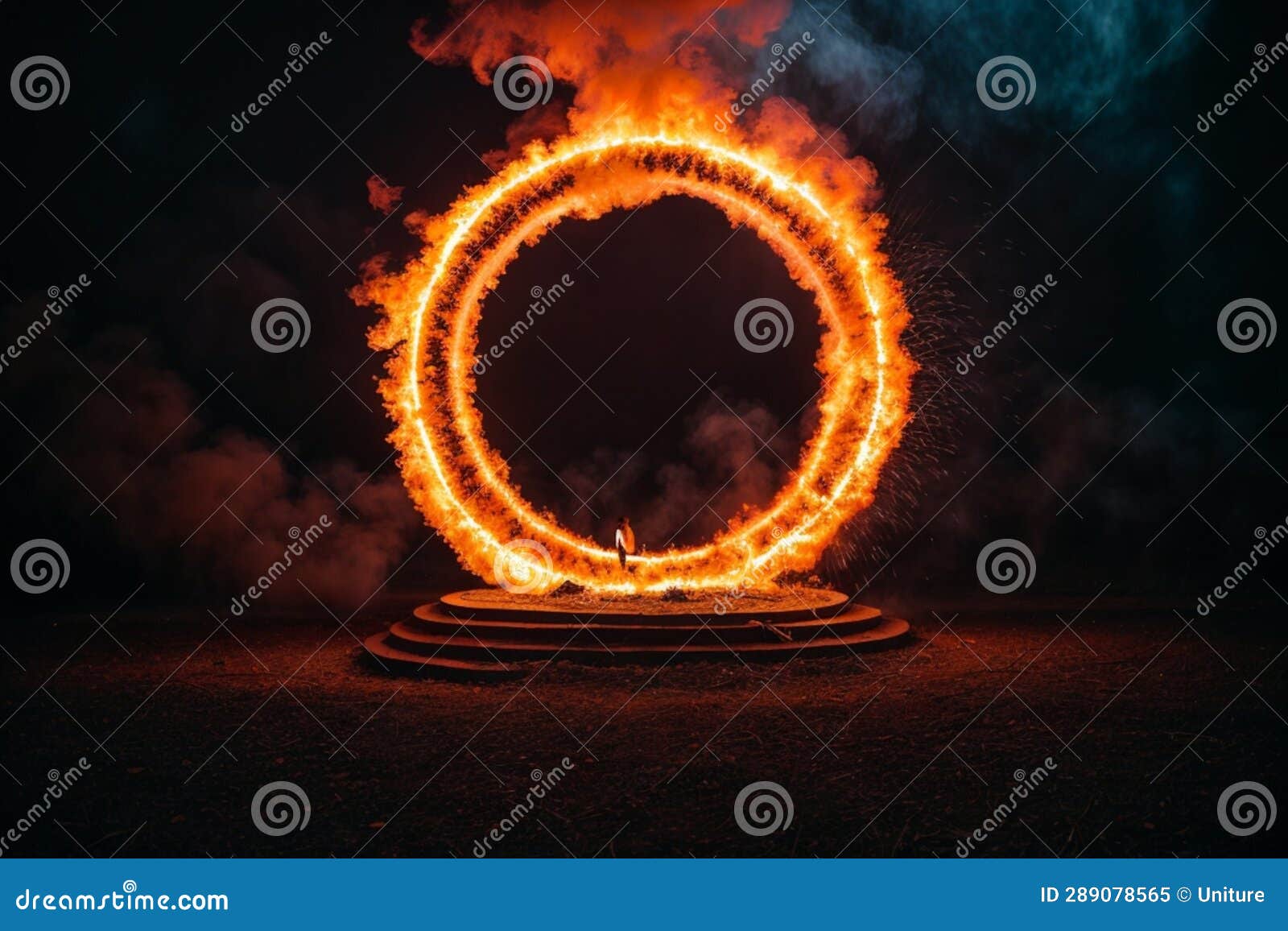 Ring of fire stock image. Image of hell, blazing, smoke - 289078565
