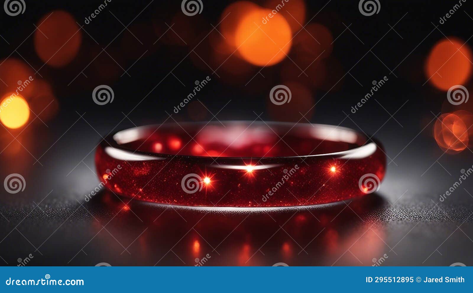 Ring Fire Sparkles Smoke Dark Red Surface Stock Illustration ...
