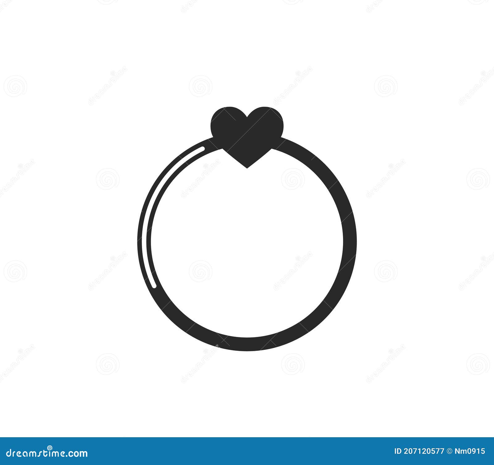 Ring with Heart Icon. Romantic and Valentines, Wedding and Engaged ...