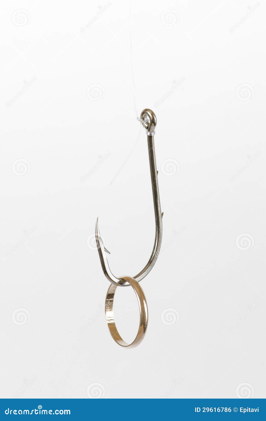 Ring on a hook stock photo. Image of engagement, gold - 29616786